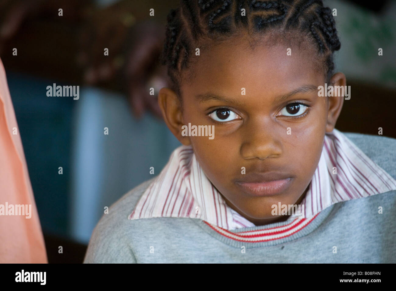 Boy in church, Dangriga, Stann Creek District, Belize, Central America ...