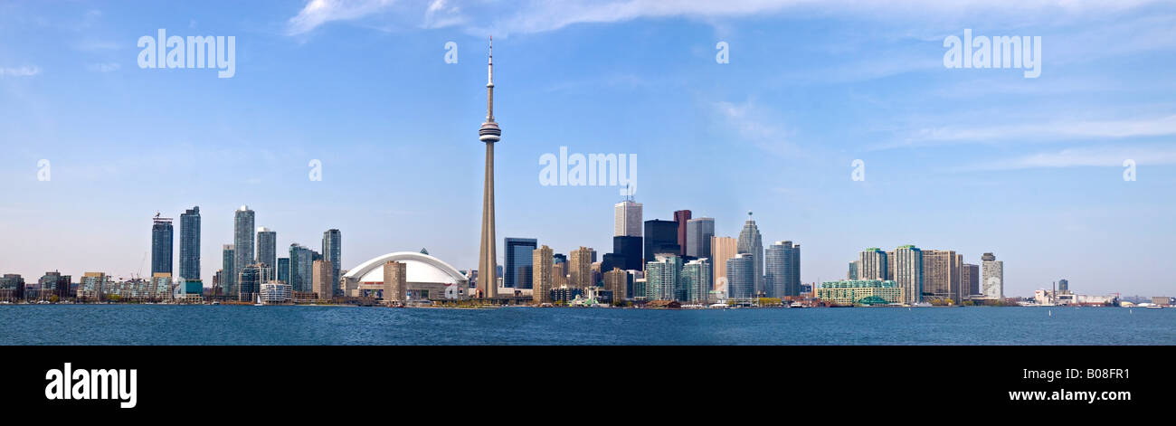 Panorama of the Toronto skyline. Taken from center island Stock Photo ...