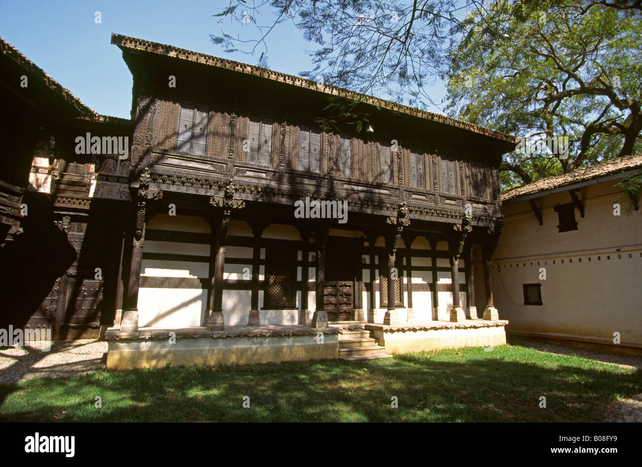 India Gujerat Ahmedabad Calico Museum of Textiles ancient carved wooden ...