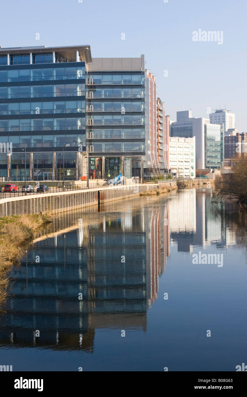 Whitehall Riverside and River Aire Leeds Yorkshire UK Stock Photo - Alamy