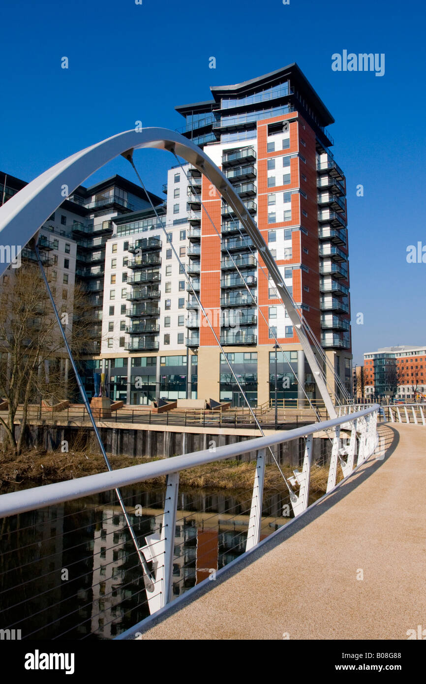 Bridge by Whitehall Waterfront Leeds UK Stock Photo - Alamy