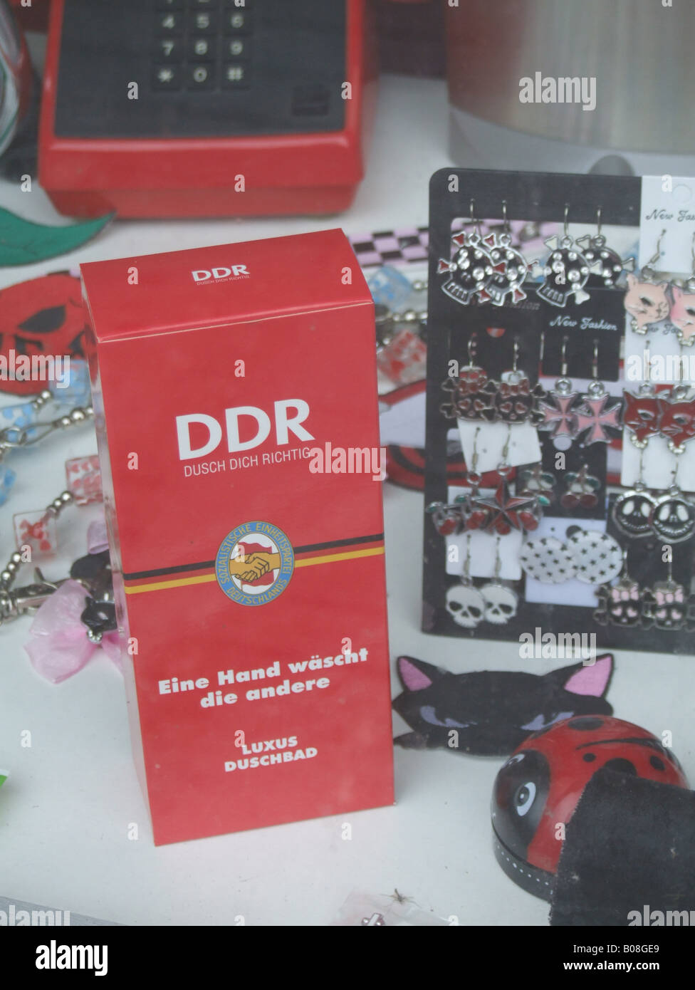 ddr gifts in shop window in berlin germany Stock Photo - Alamy