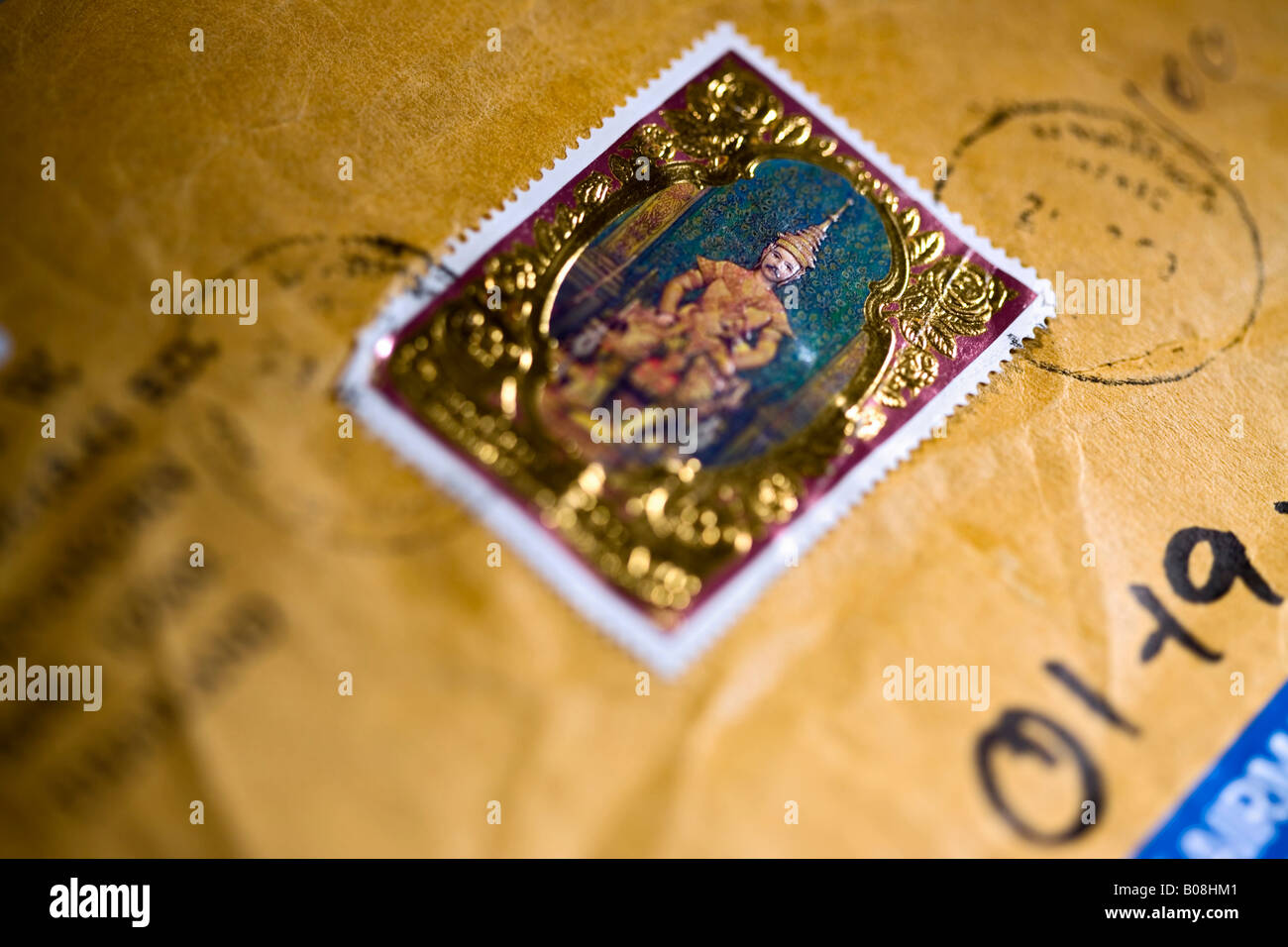 Parcel with foreign stamp hi-res stock photography and images - Alamy