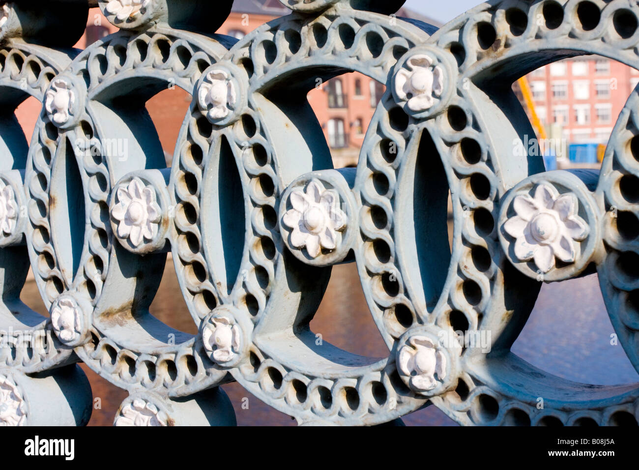 Detail of Leeds Bridge ironwork Leeds Yorkshire UK Stock Photo - Alamy