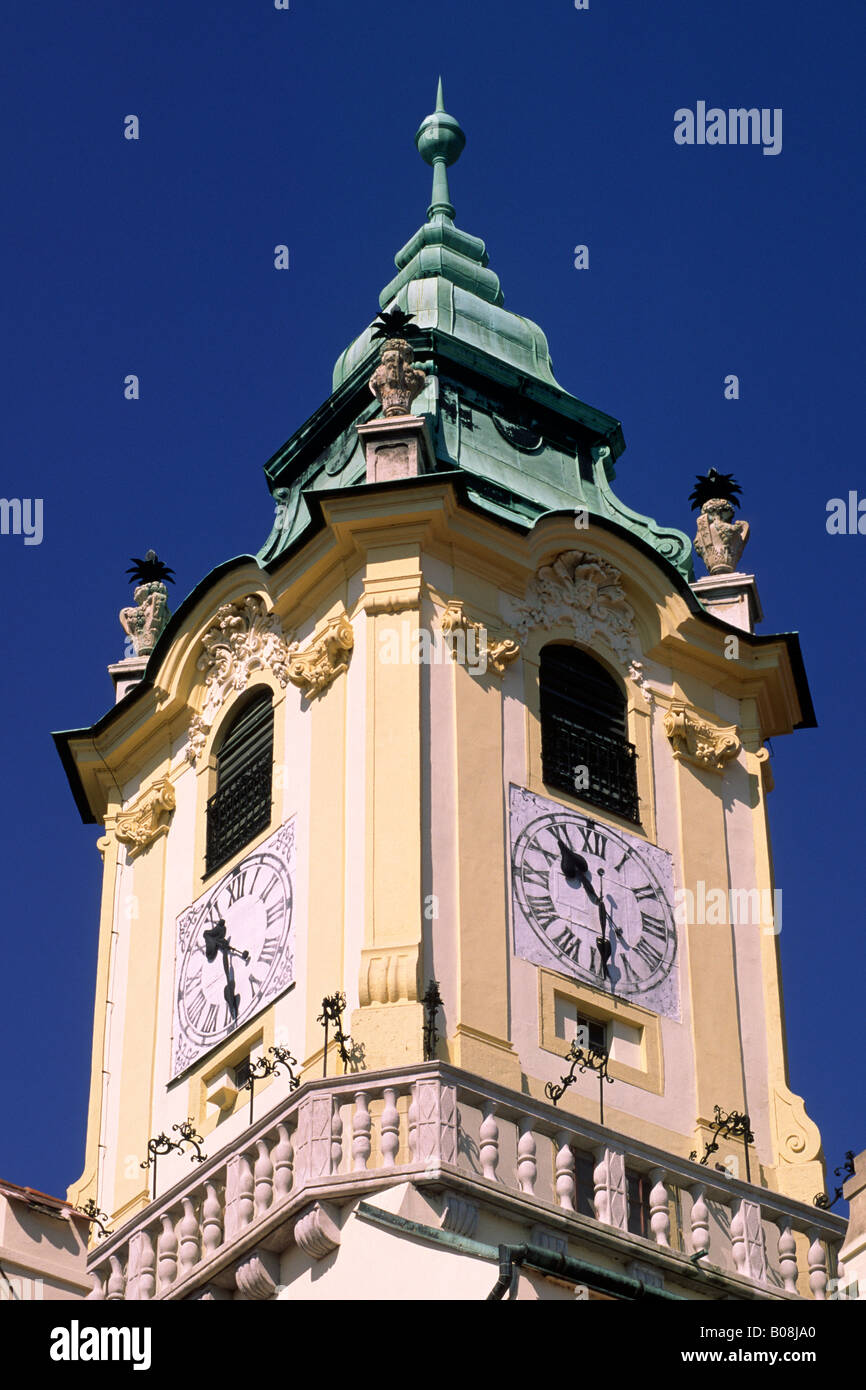 Slovakia, Bratislava, old town hall, clock tower Stock Photo - Alamy