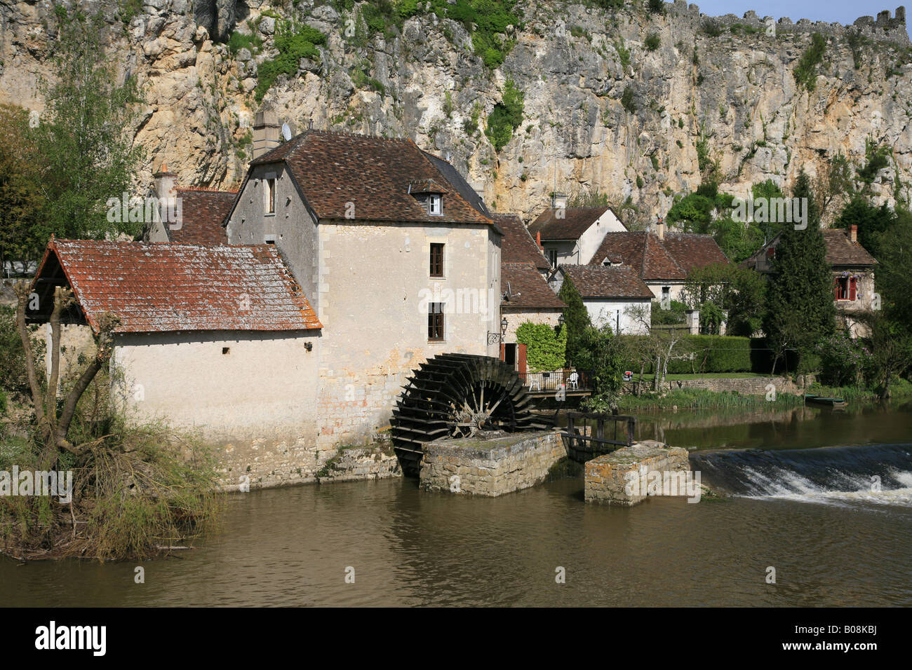 Angles sur L'Anglin the beautiful medieval village in Vienne, Poitou ...