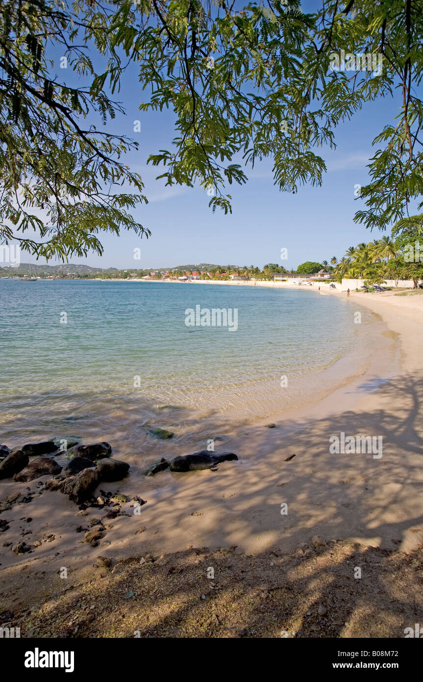 Reduit Beach. Rodney Bay, Gros Islet St Lucia Stock Photo - Alamy