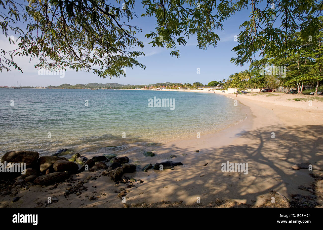 Reduit Beach. Rodney Bay, Gros Islet St Lucia Stock Photo - Alamy