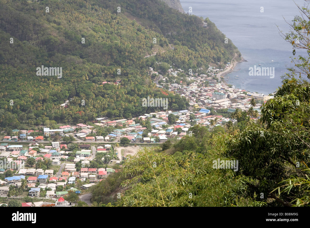 Soufrière, St Lucia. Caribbean Stock Photo - Alamy
