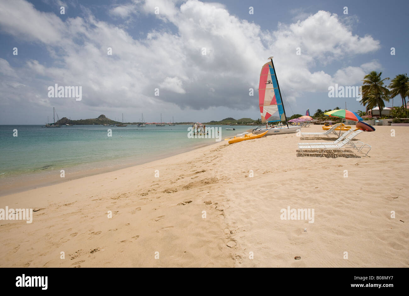 Reduit Beach, Rodney Bay, St Lucia Stock Photo - Alamy