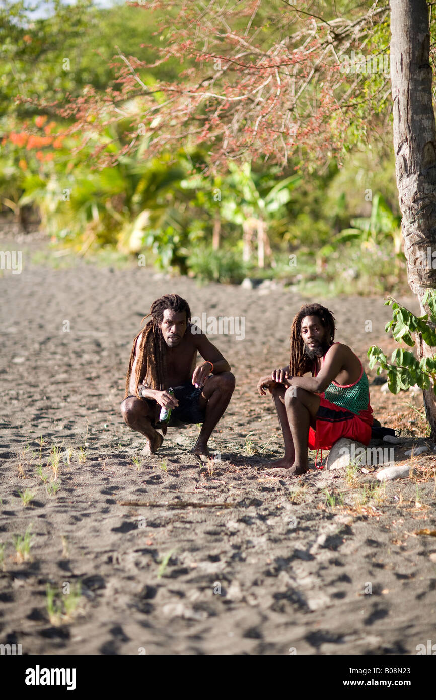 Rastas on Beach. St Lucia, West Indies. Caribbean Stock Photo - Alamy