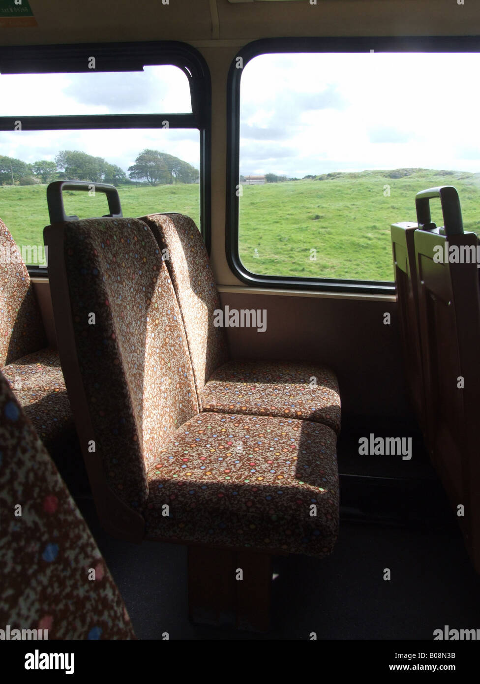inside a empty moving bus in country Stock Photo - Alamy