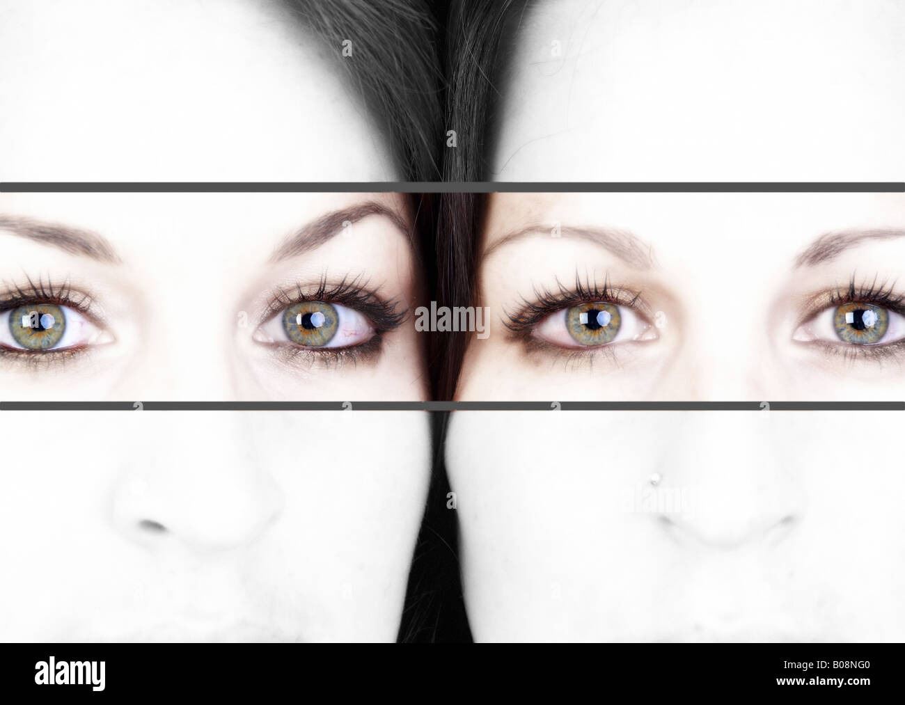 eyes of twins Stock Photo - Alamy