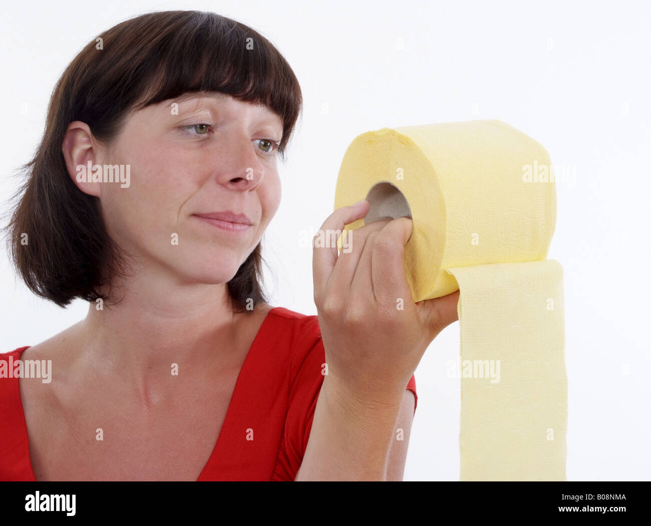 Woman toilet paper Cut Out Stock Images & Pictures - Alamy