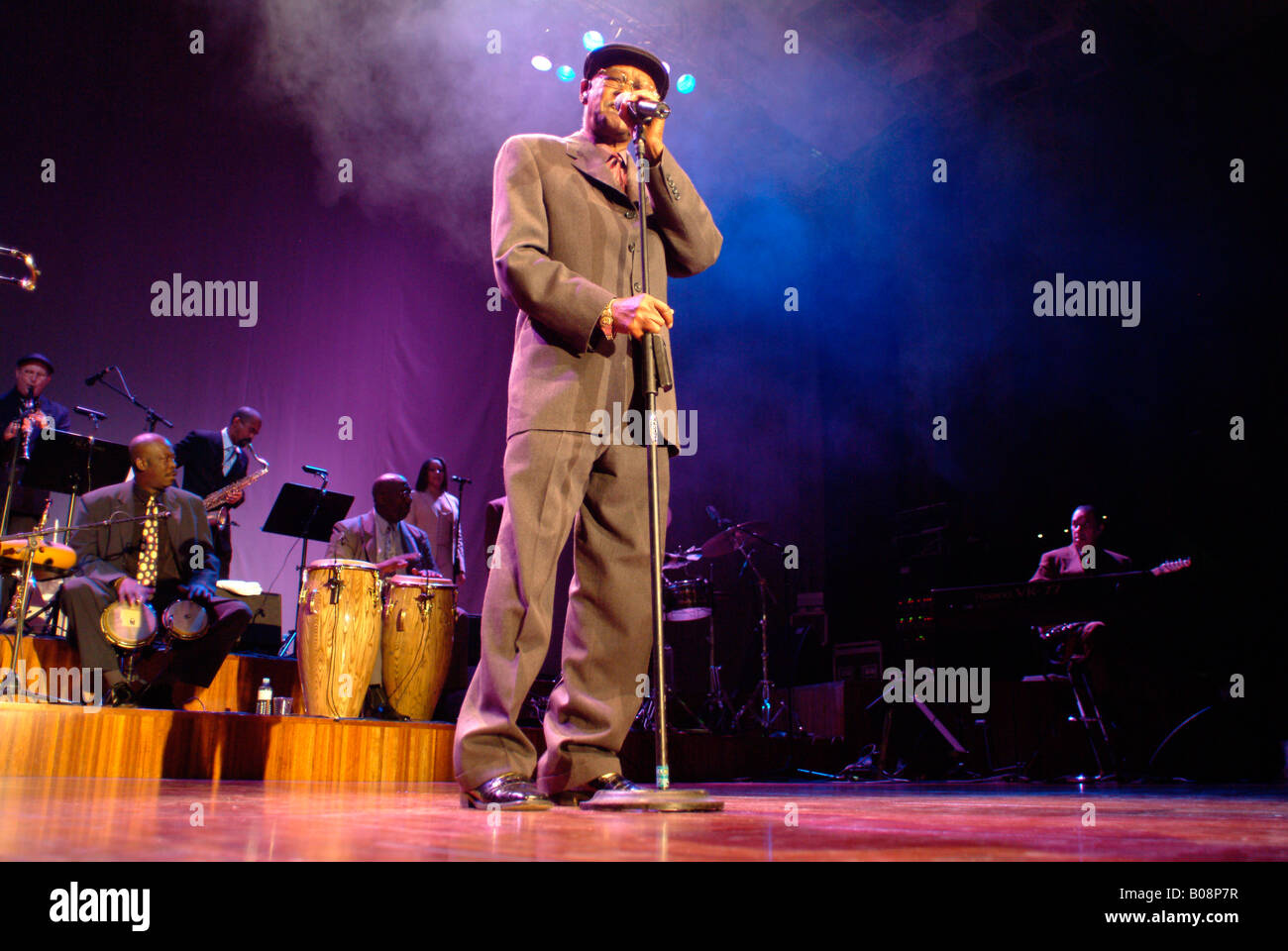 Cuban musician Ibrahim Ferrer, Buena Vista Social Club, during a ...