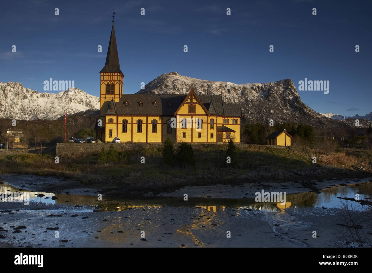 Vagan Kirke, Lofoten cathedral, Norway, Lofoten Islands, Vagan ...