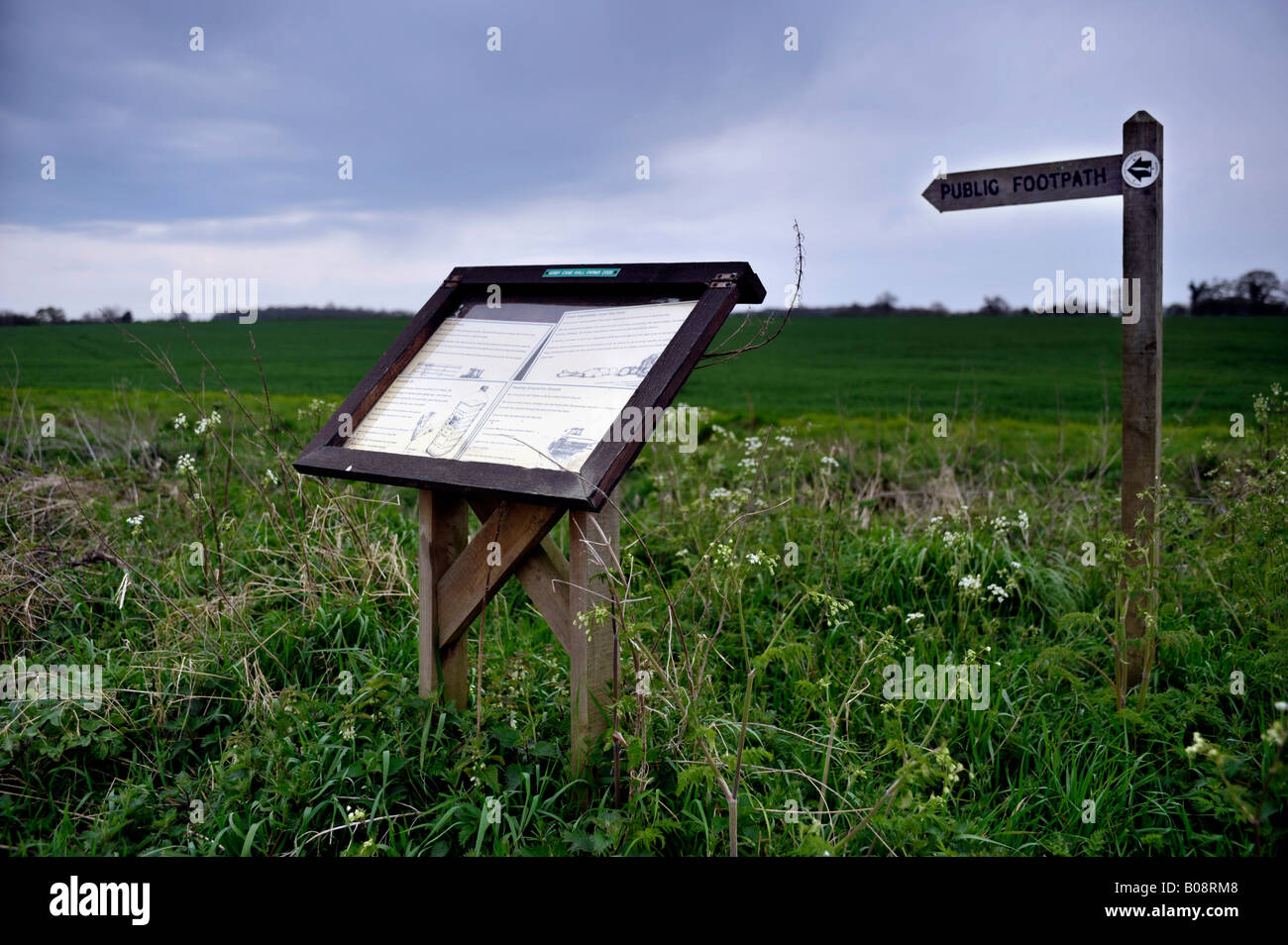 weatherproof public agricultural information notice board Stock Photo ...