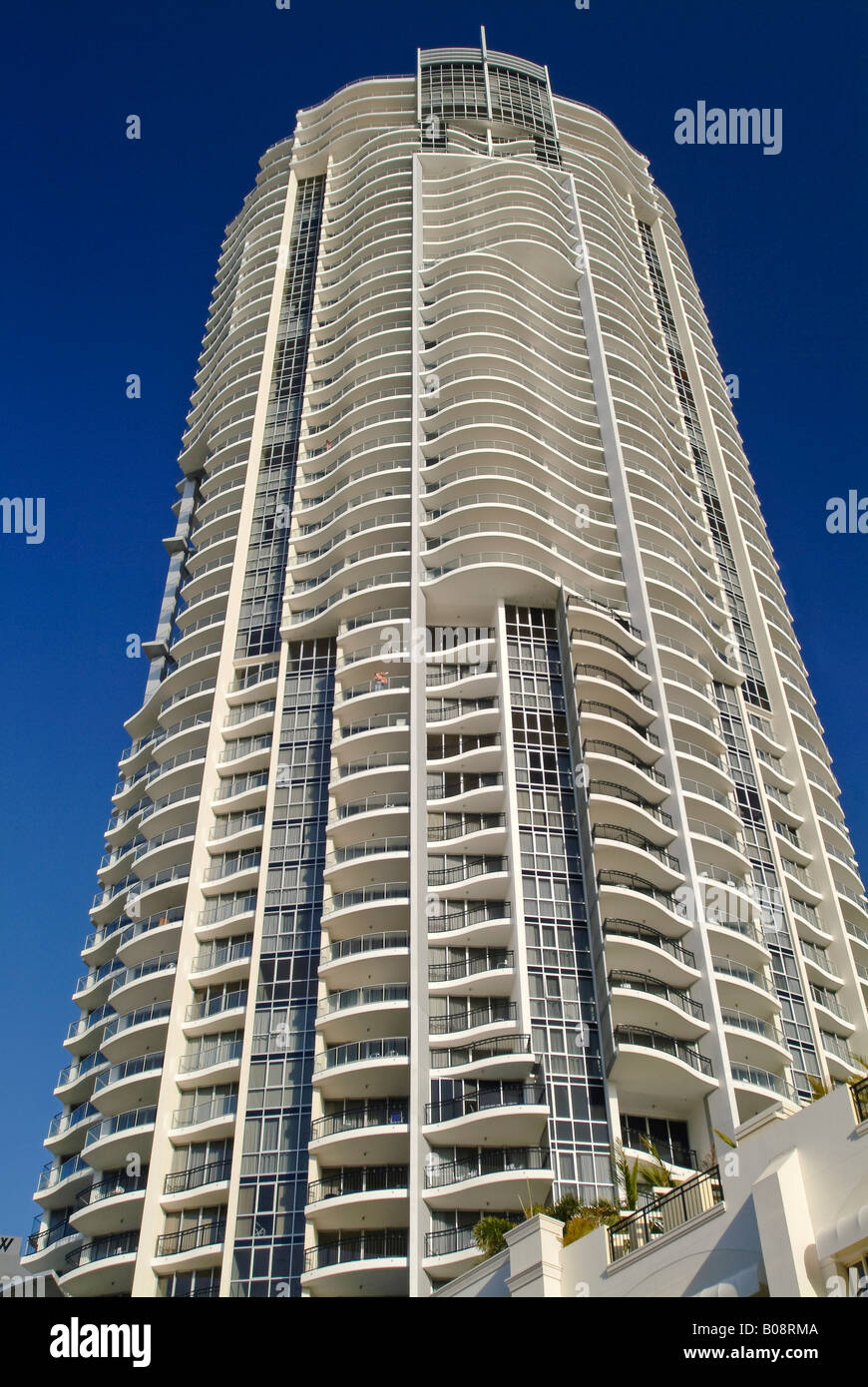 Round high-rise apartment building, Surfers Paradise, Queensland ...
