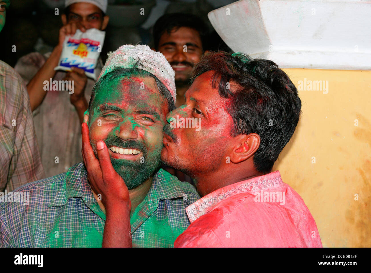 Indian men kissing hi-res stock photography and images - Alamy