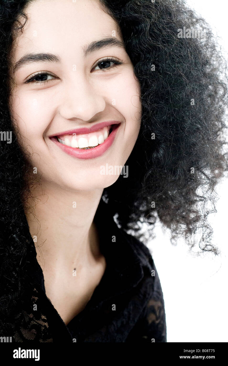 Portrait of woman smiling Stock Photo - Alamy