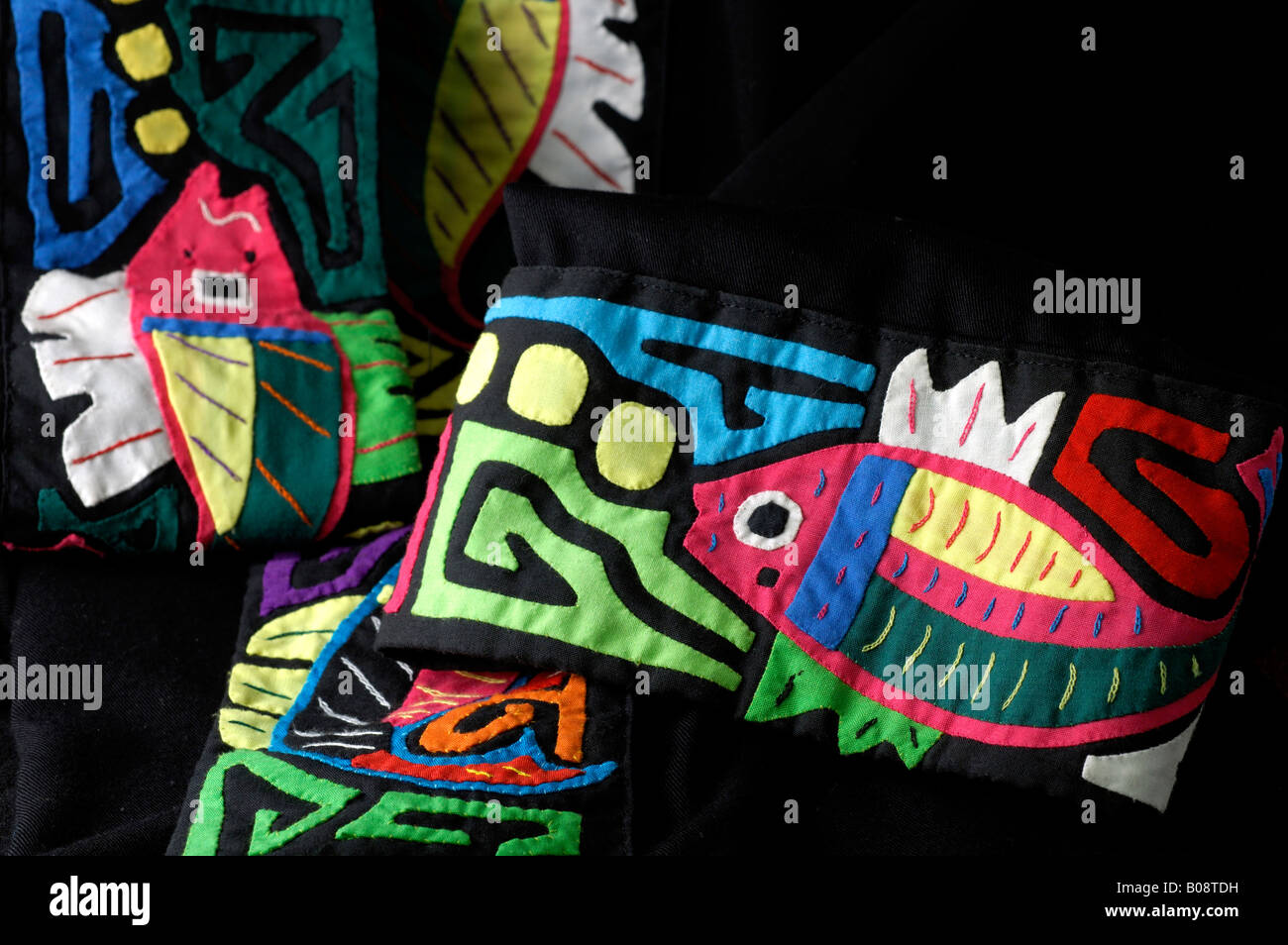 Latin America, Panama, Panamanian arts & crafts. Traditional Kuna ...