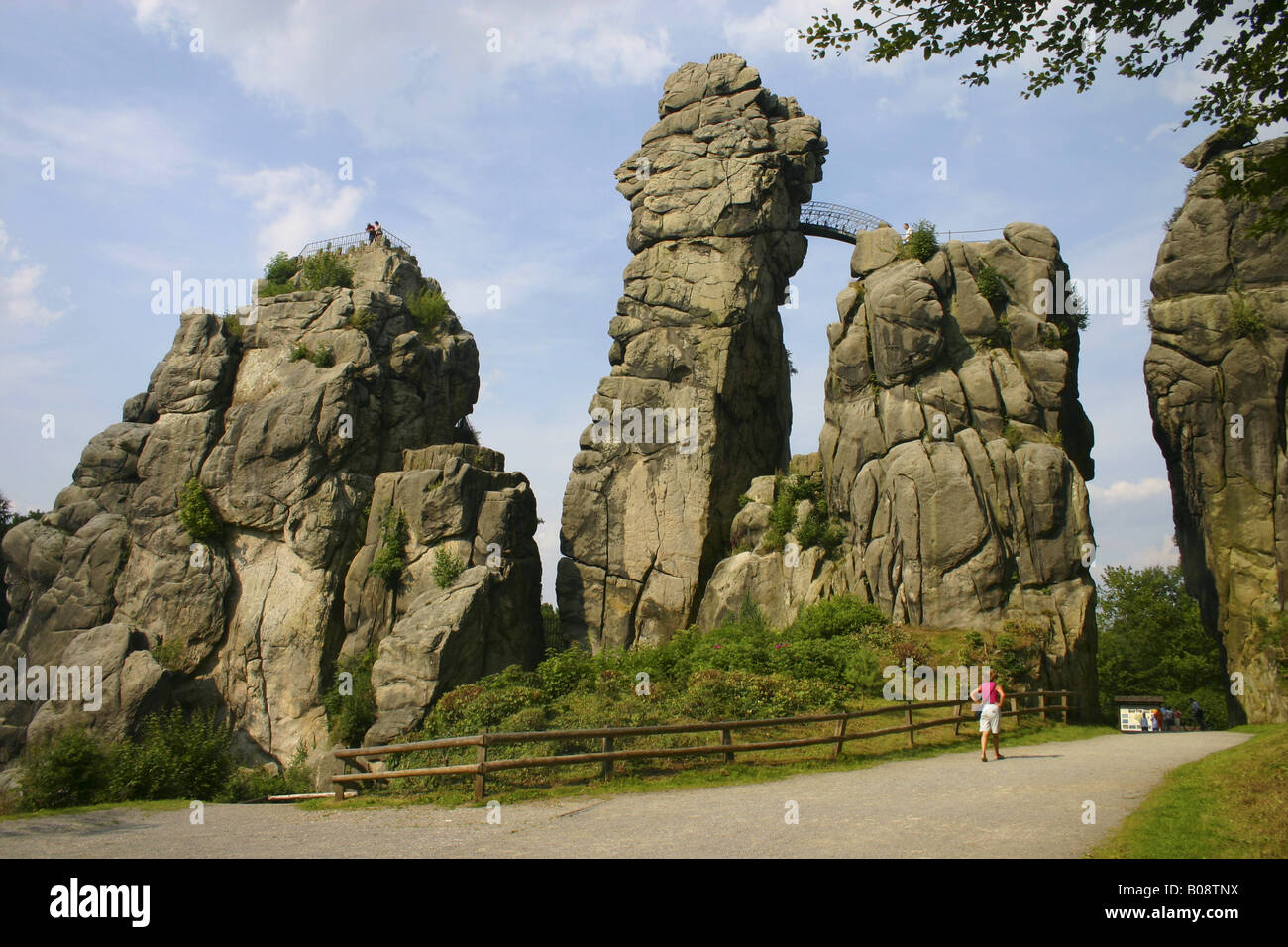 rock of the Externsteine, Germany, North Rhine-Westphalia, Horn-Bad ...