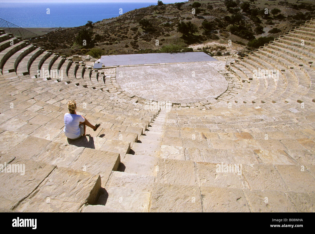 Greco-Roman amphitheatre in Kourion on the Akrotiri Peninsula, Cyprus ...