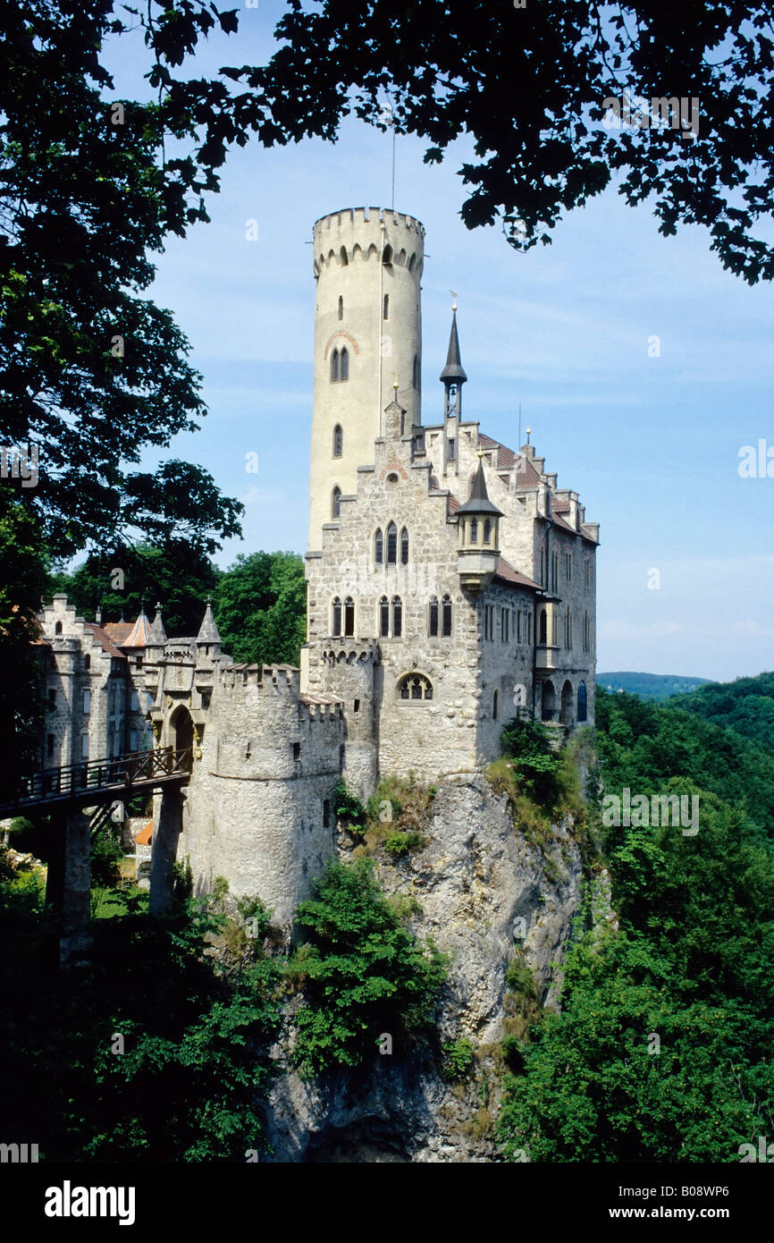 Liechtenstein Castle, Swabian Alb, Baden-Wuerttemberg, Germany, Europe ...