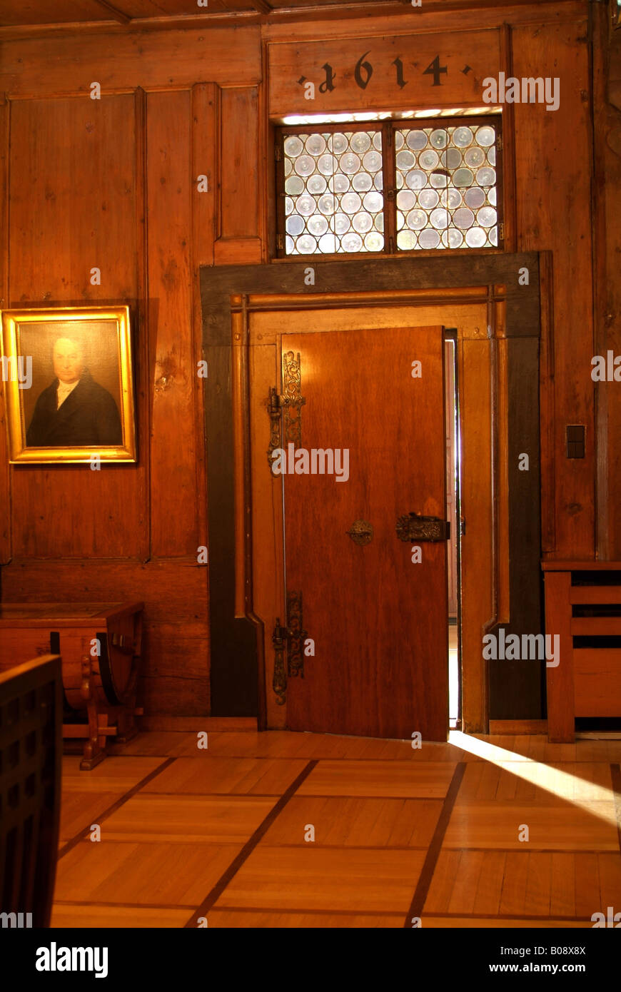 Entrance of the coat-of-arms room at the Kessler champagne winery ...