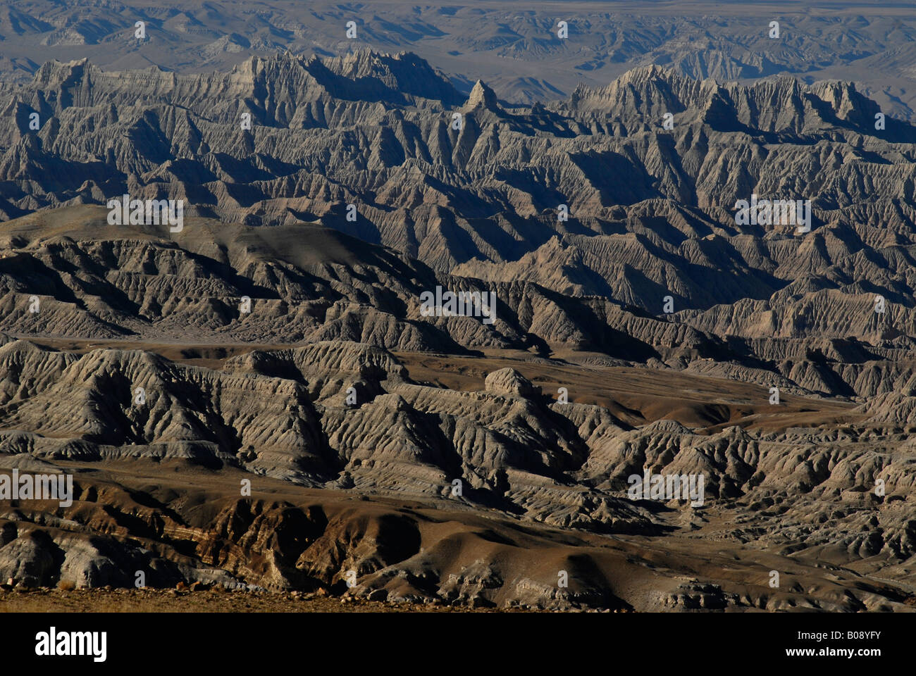 Canyon landscape in the ancient kingdom of Guge, Ngari Prefecture ...