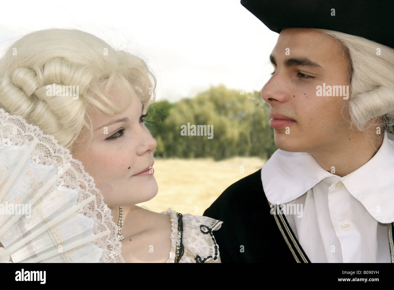 baroque couple at the Leopoldsfest in Dessau Stock Photo - Alamy