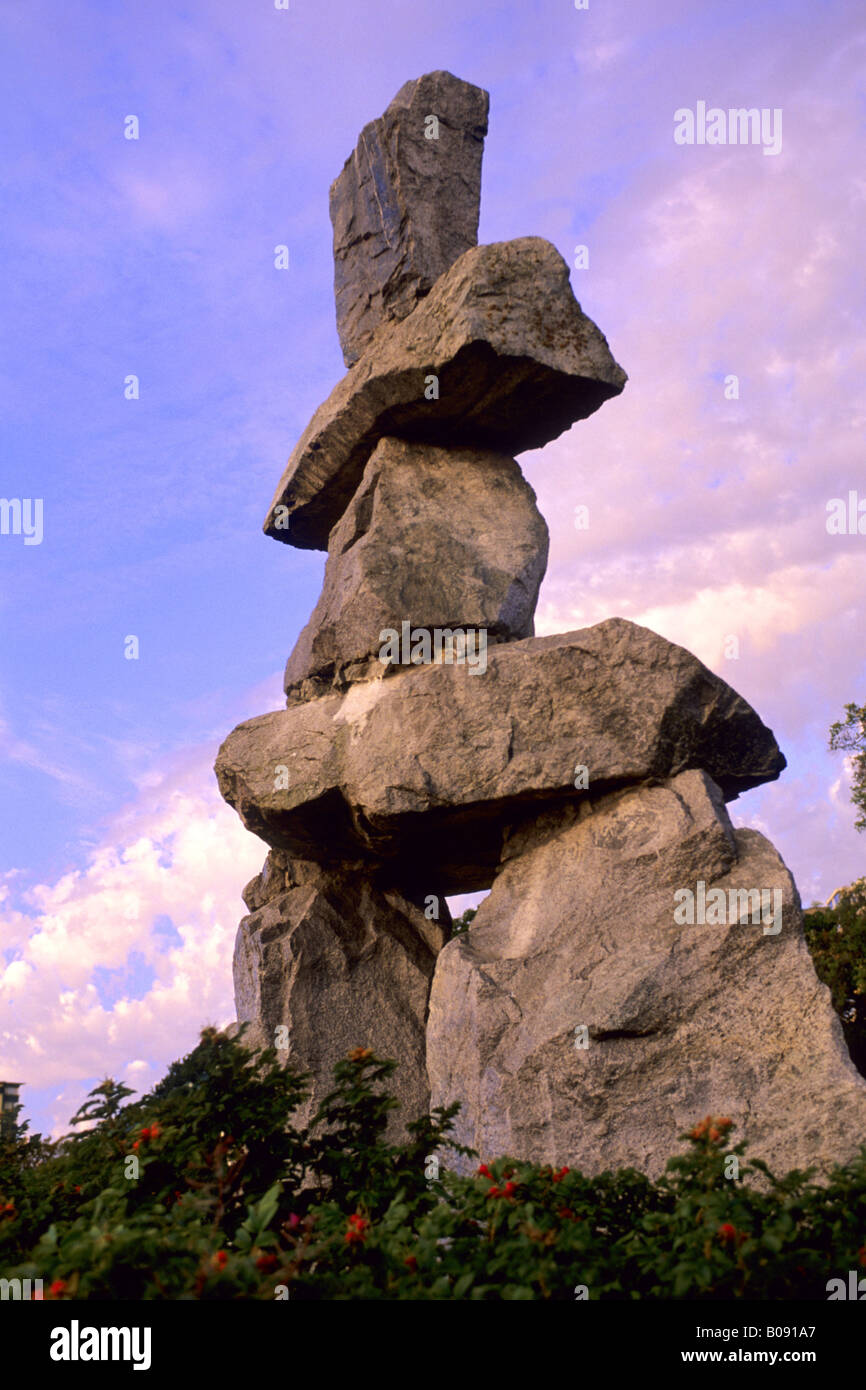 rock formation - Inukshuk, Canada, Northern Territories, Inukshuk Stock ...
