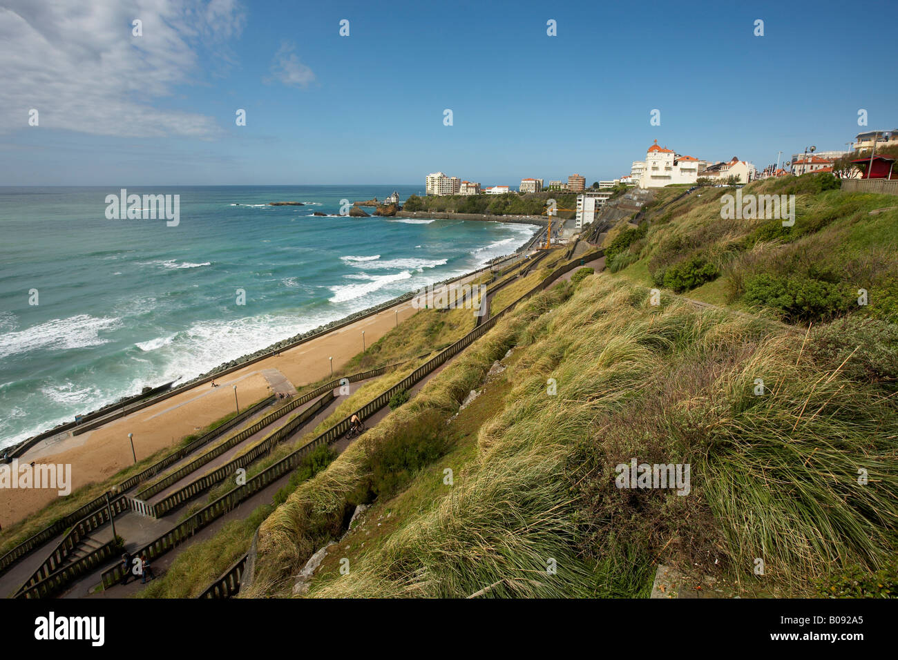 Basques beach in Biarritz france Stock Photo - Alamy