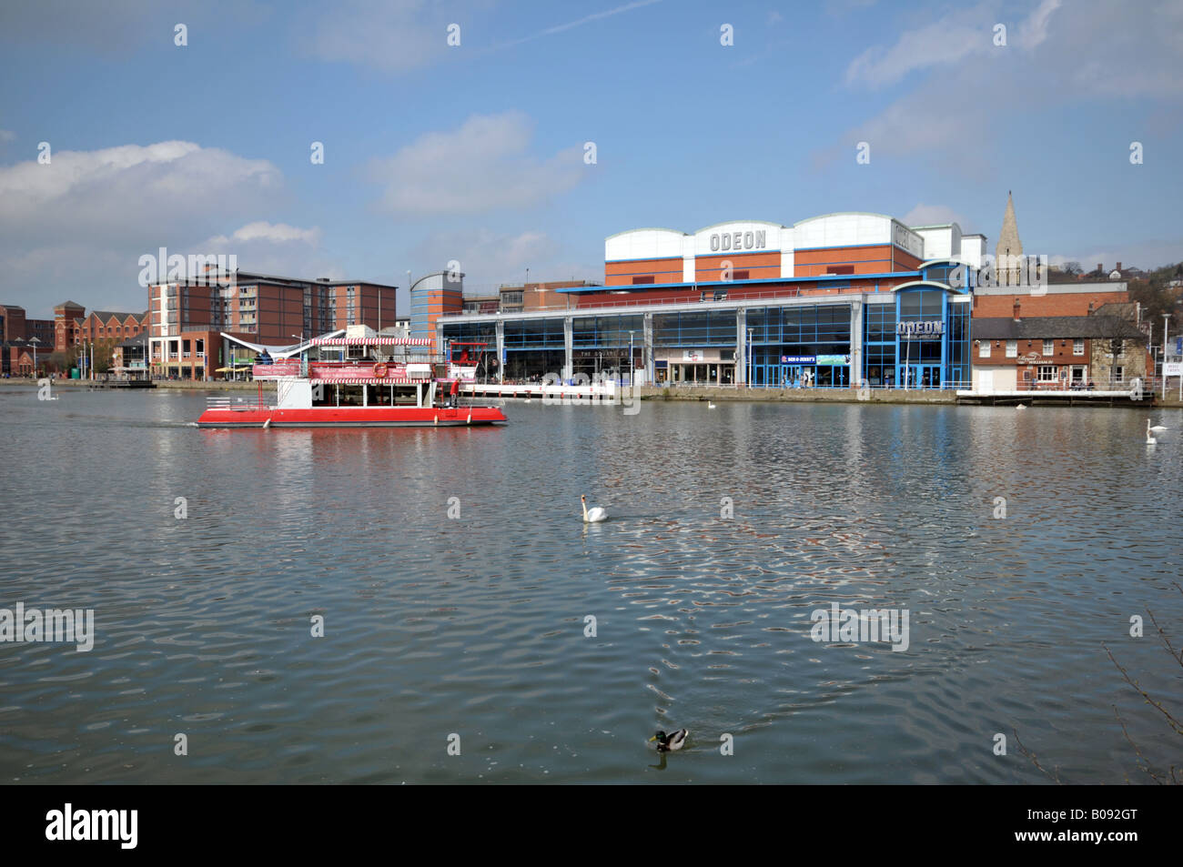 riverside Lincoln city center Lincolnshire England Stock Photo - Alamy