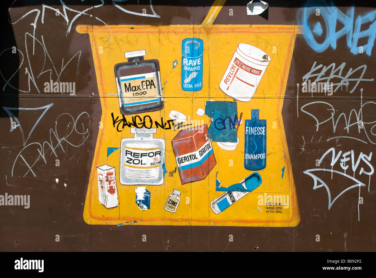 antique advertising sign Stock Photo - Alamy