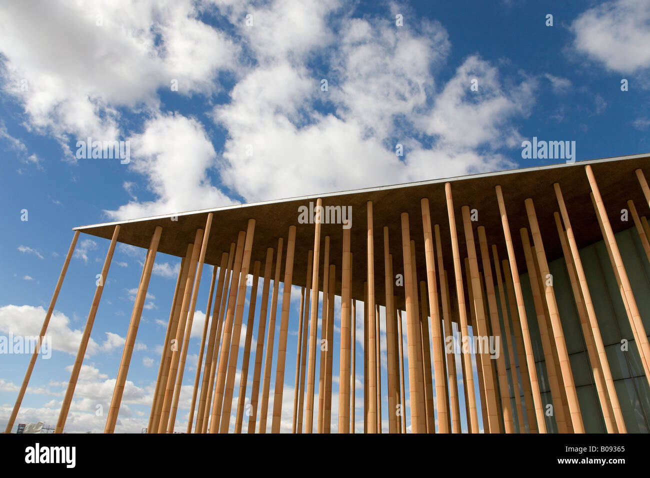 Clay columns of the Spanish Pavilion, Expo 2008 grounds, Zaragoza ...