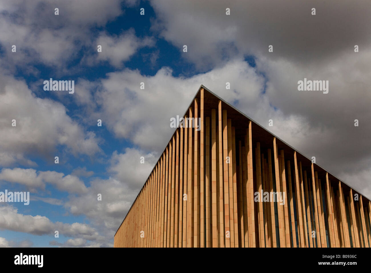 Clay columns of the Spanish Pavilion, Expo 2008 grounds, Zaragoza ...