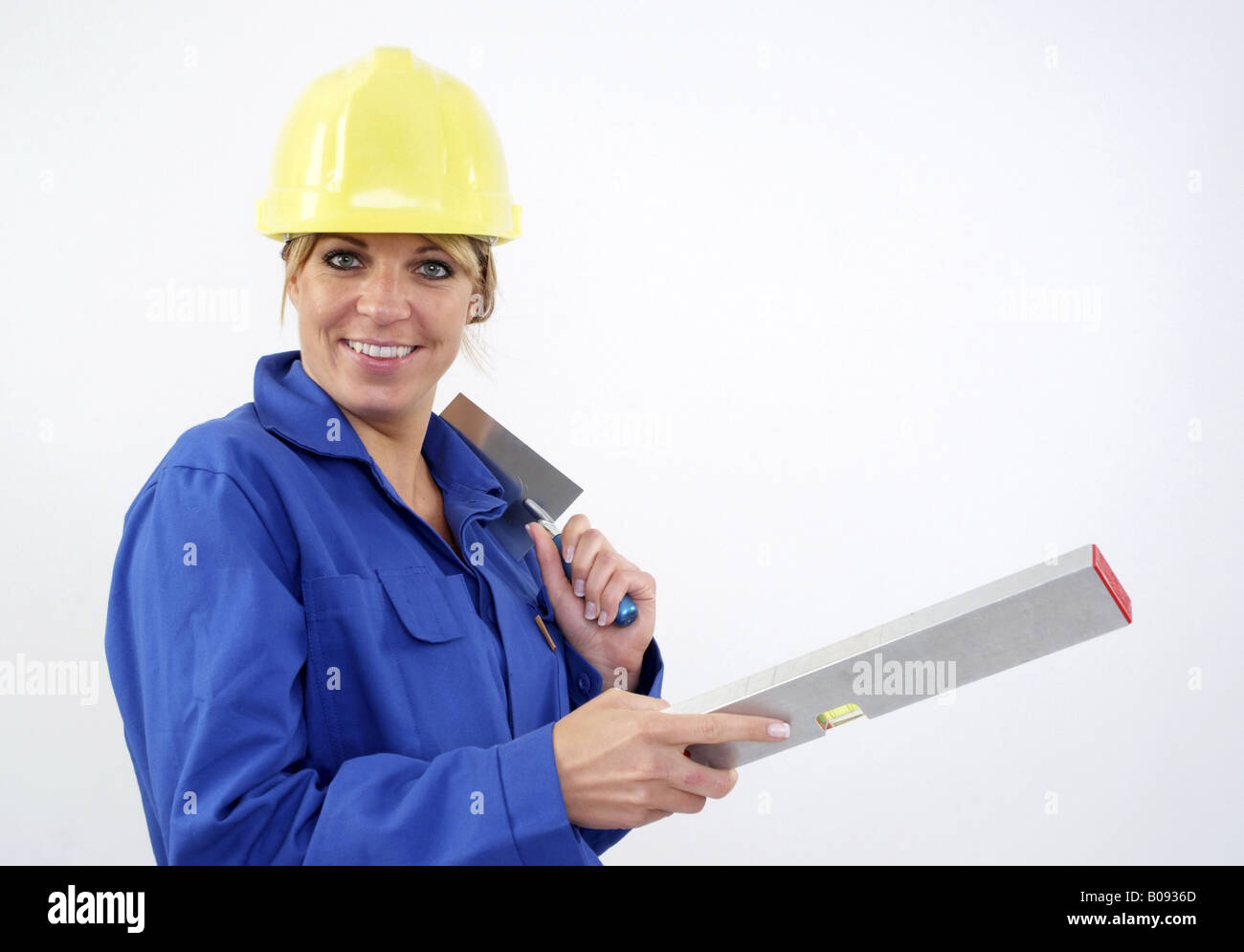 woman as building worker Stock Photo - Alamy