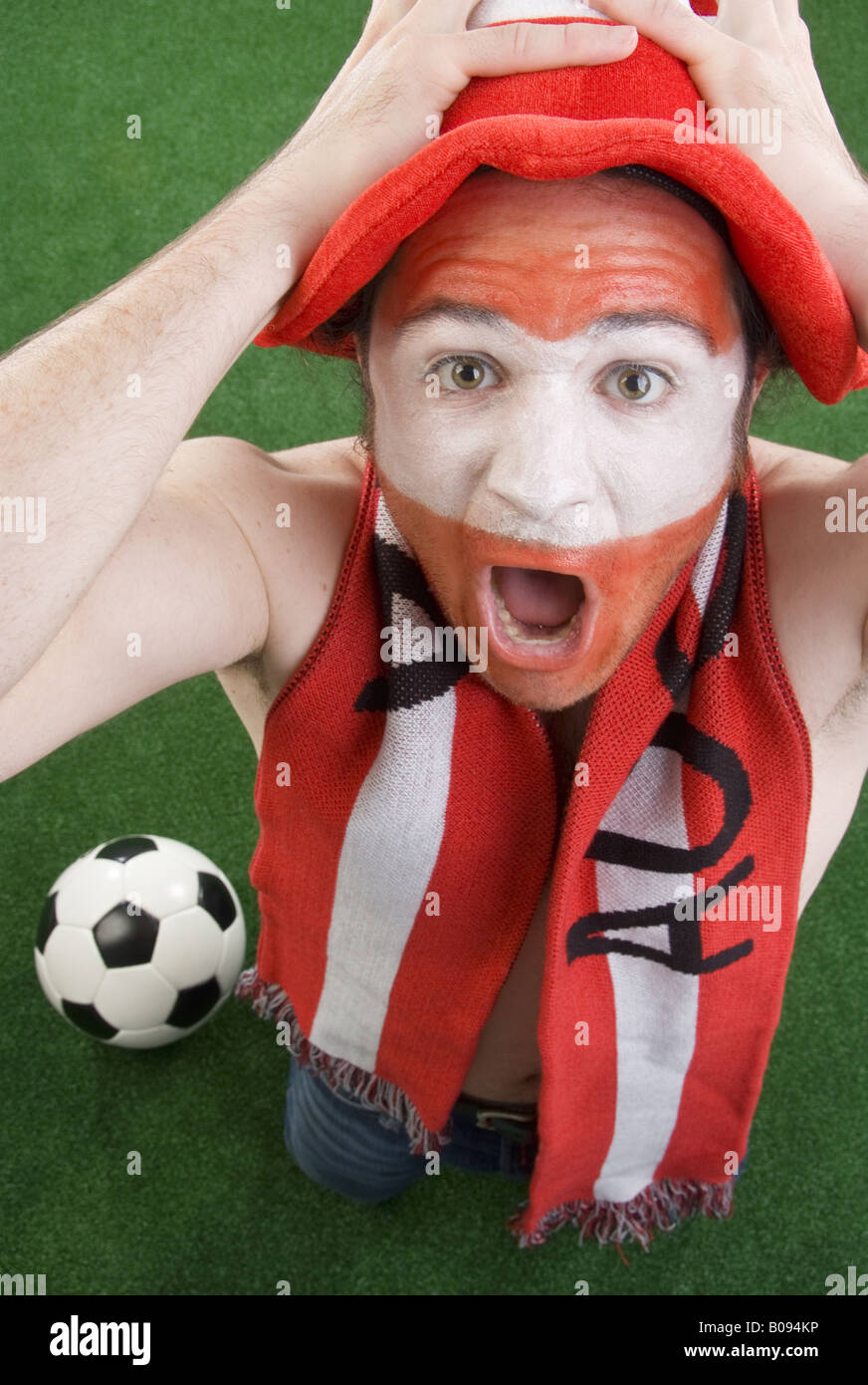 shocked Austrian soccer fan Stock Photo - Alamy