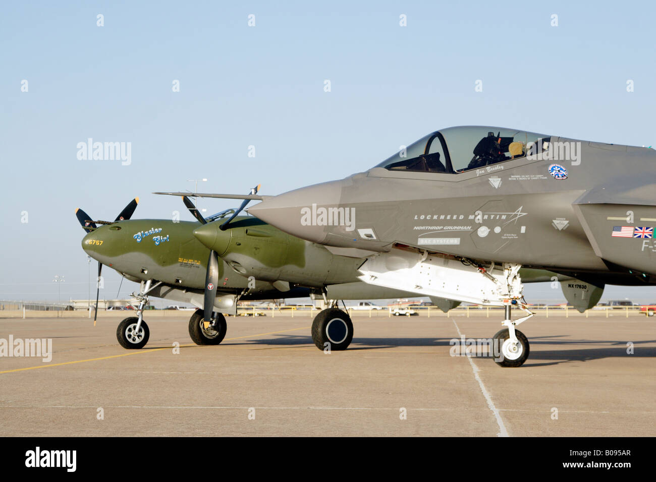 Lockheed Martin F 35 Lightning II and Lockheed P 38 Lightning together ...