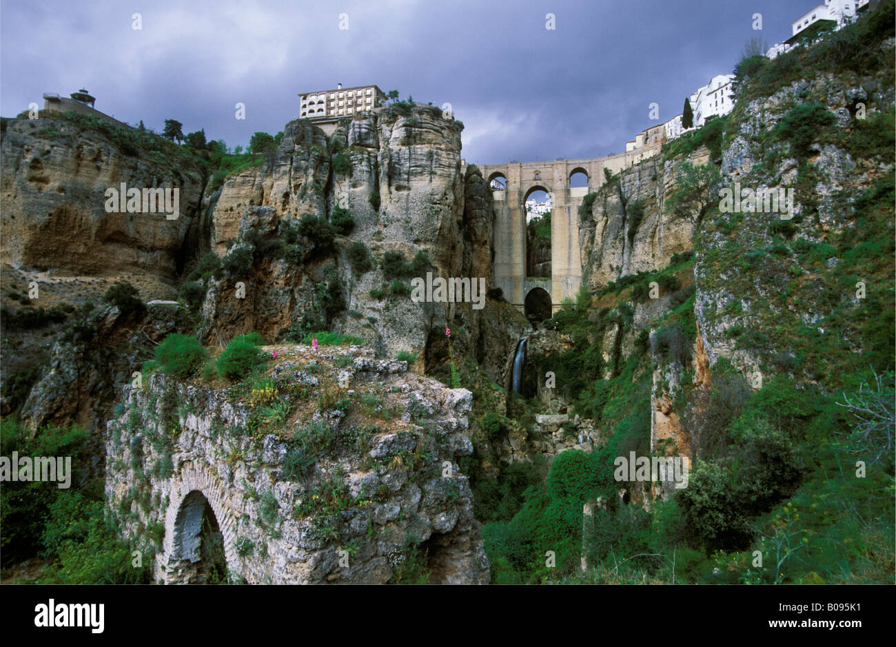 Arco Arabe (Arab Arch) and Puente Nuevo (New Bridge), Ronda, Málaga ...