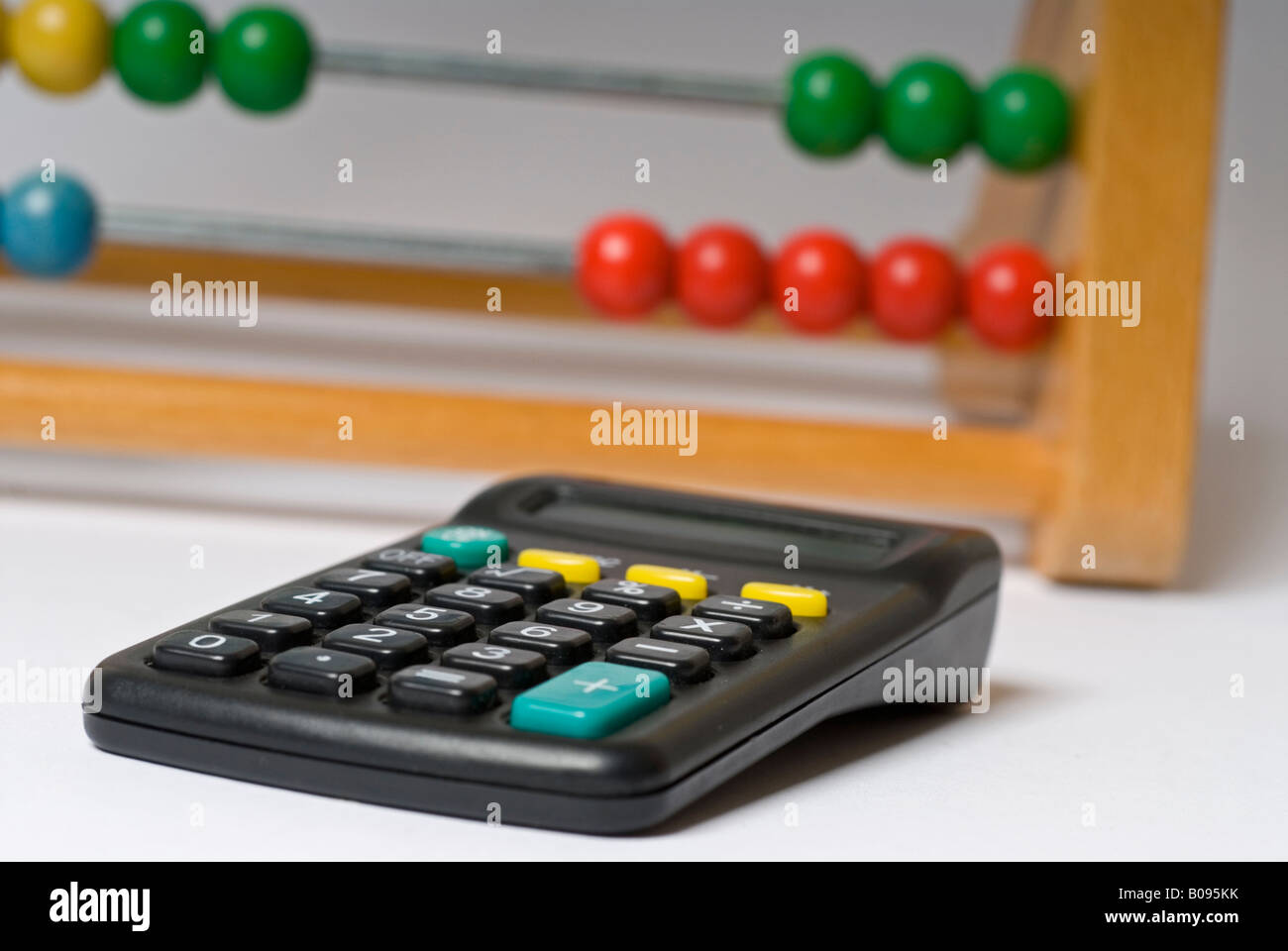 Stock photo of an abacus and an electronic calculator Stock Photo - Alamy