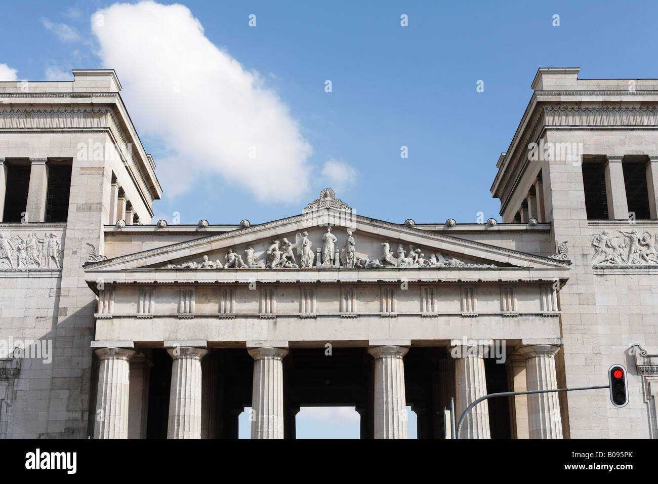 Western facade of the Propylaea, Propylea or Propylaia at Koenigsplatz ...