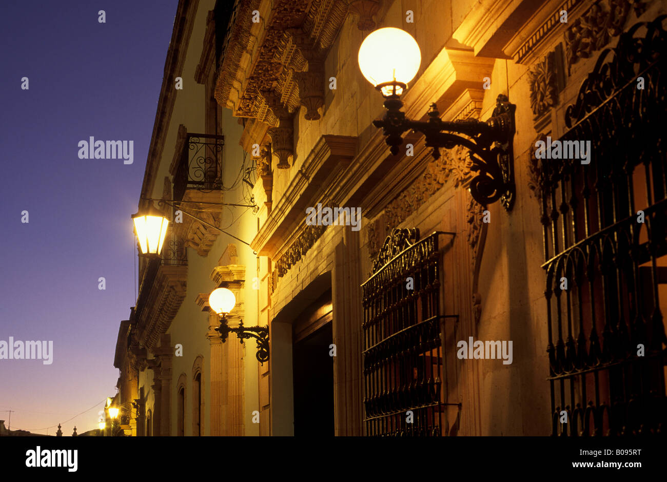 Colonial building facade in Zacatecas, Central Mexico Stock Photo - Alamy