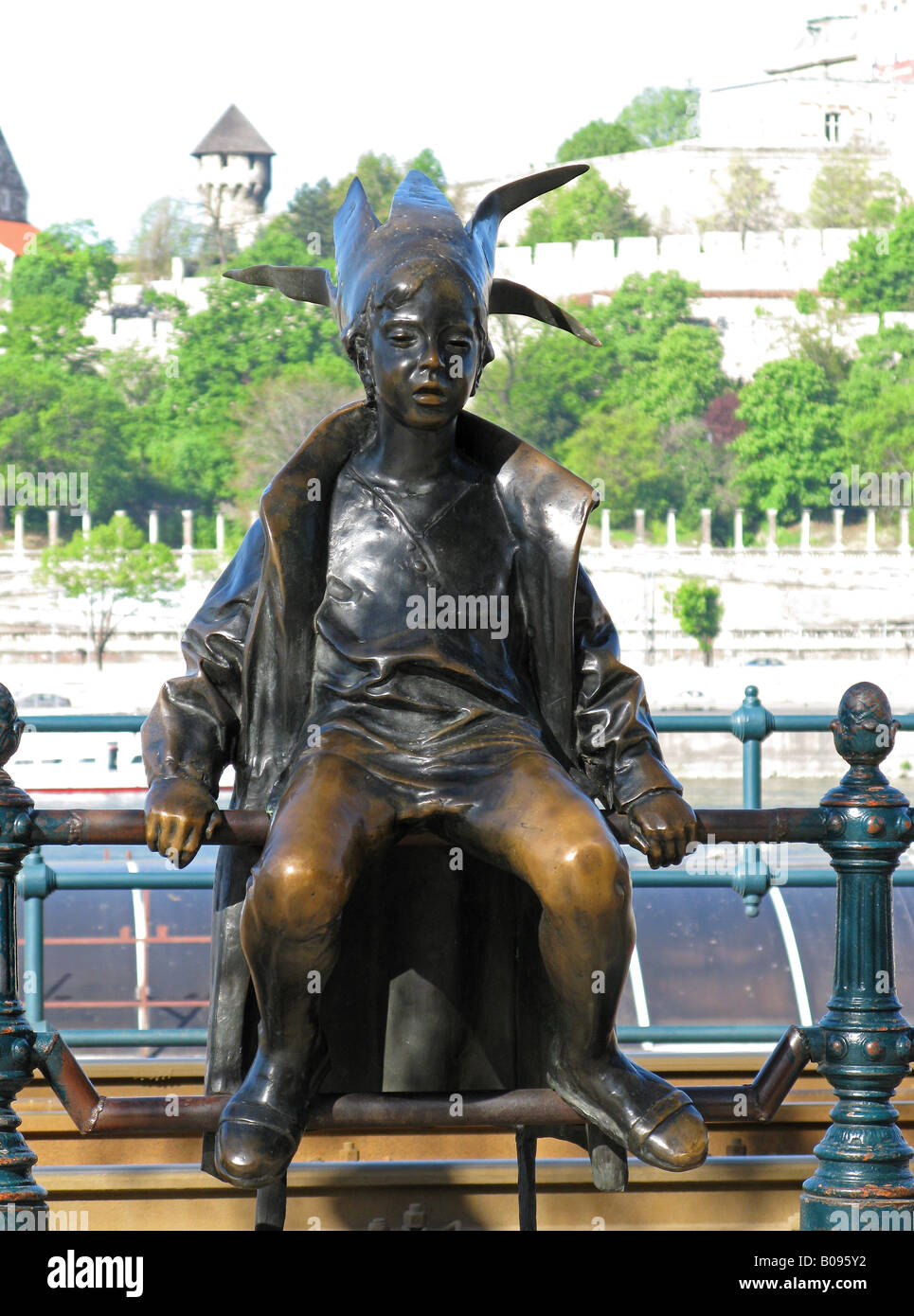 BUDAPEST, HUNGARY. Laszlo Marton's sculpture of the Little Princess on ...