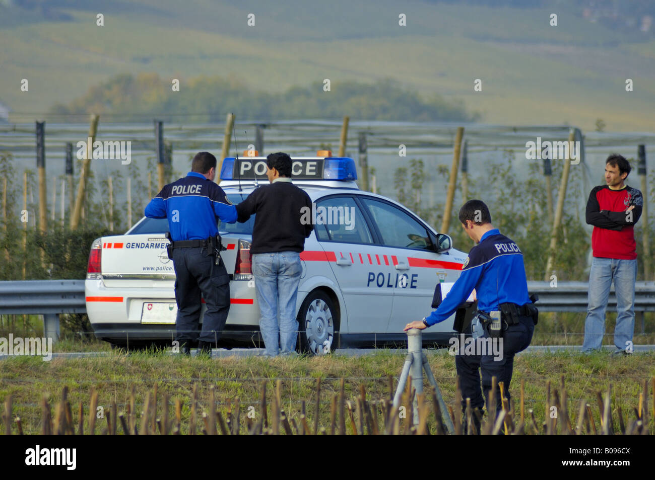 Police at an incident Stock Photo - Alamy