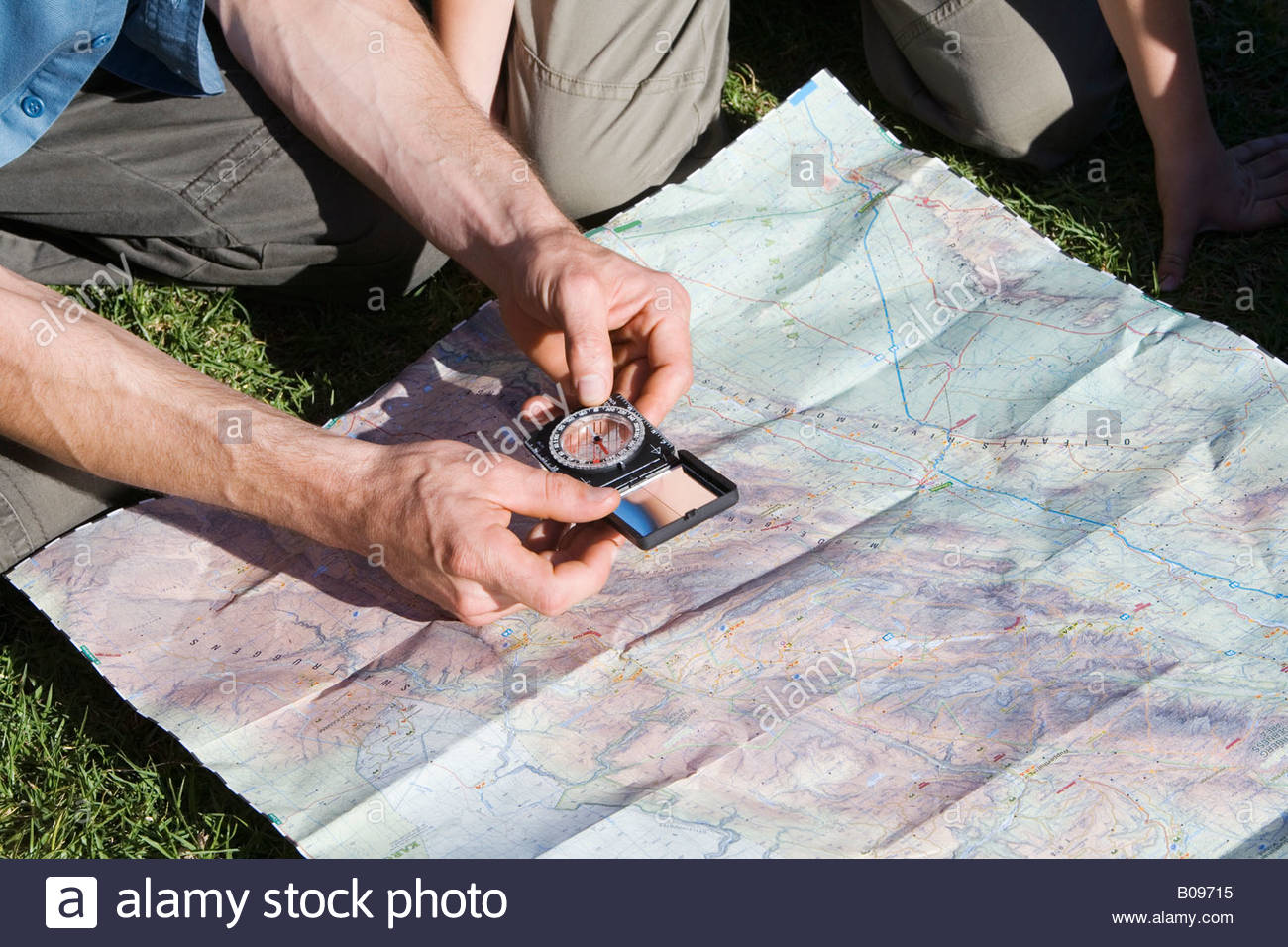 Man Holding Map Compass Close Stock Photos & Man Holding Map Compass ...