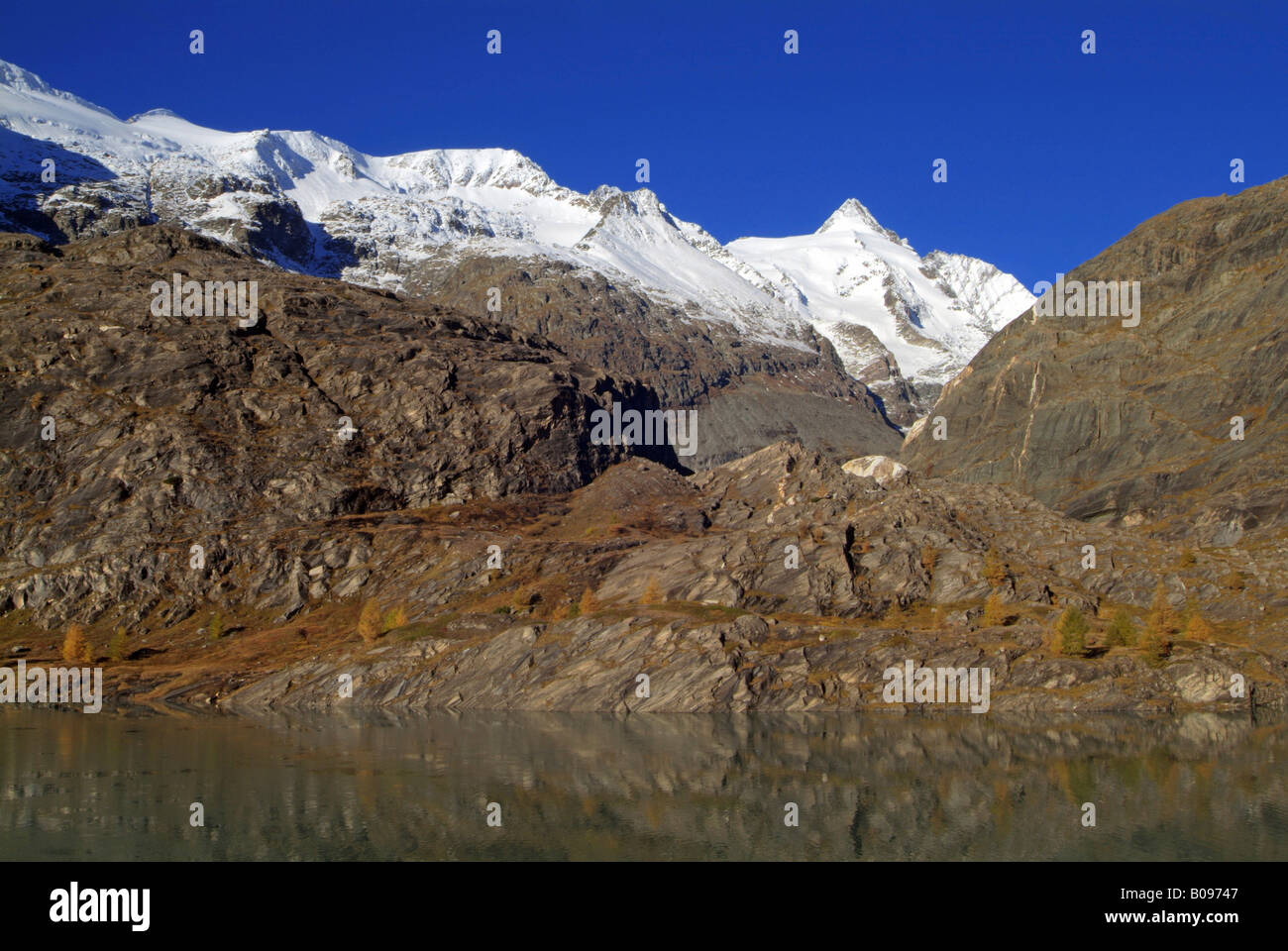 Mt. Grossglockner and the Margaritze Reservoir, Glockner Group ...