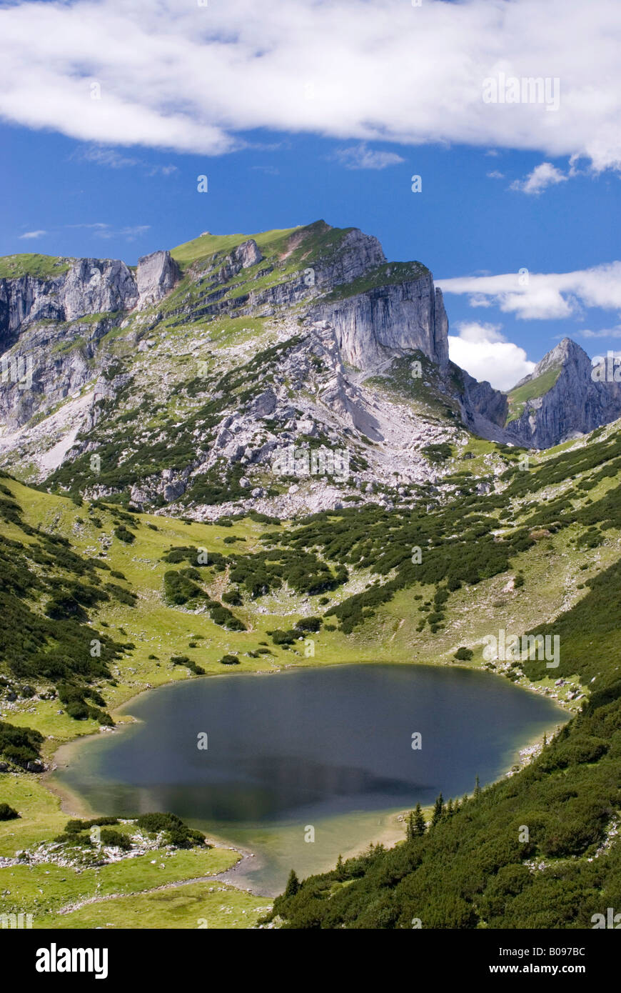 Rofan Mountains and Lake Zireinersee, Tyrol, Austria, Europe Stock ...