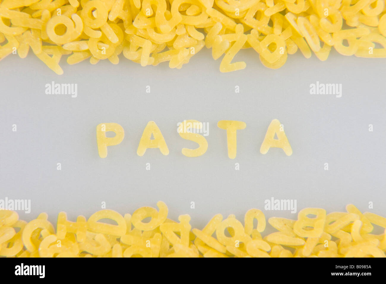 "Pasta" written in noodle letters, pasta alphabet Stock Photo - Alamy